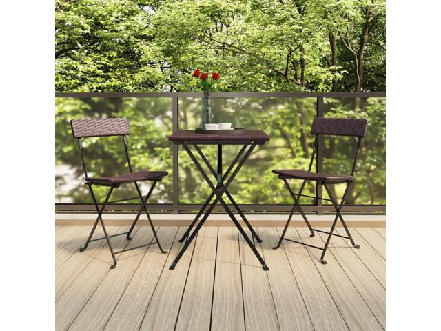 Click here for vidaXL Chair 2 Pcs Outdoor Bistro Folding Side Cha... prices