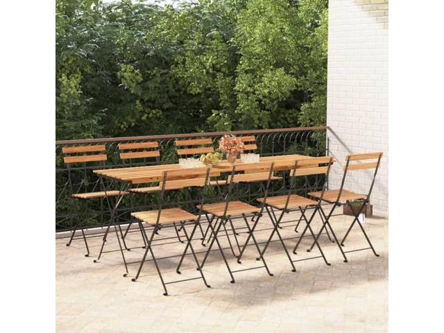 Click here for vidaXL Chair 8 Piece Folding Chair Outdoor Seating... prices