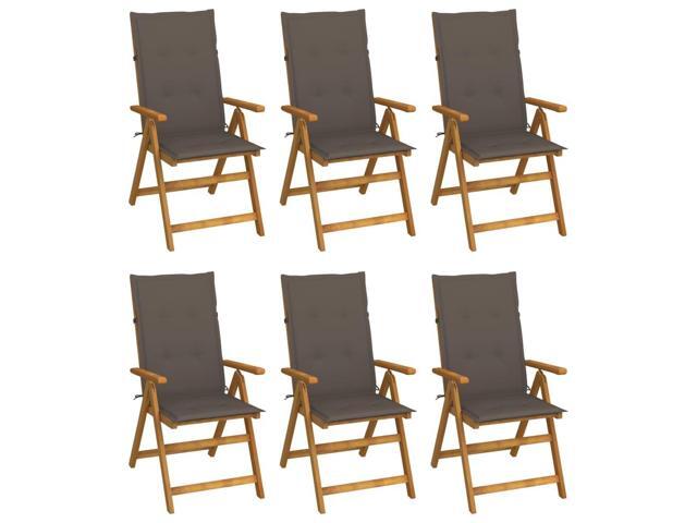 Click here for vidaXL 6x Solid Acacia Wood Folding Patio Chairs w... prices