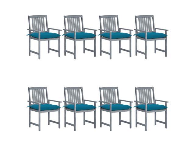 Click here for vidaXL 8x Solid Acacia Wood Patio Chairs with Cush... prices