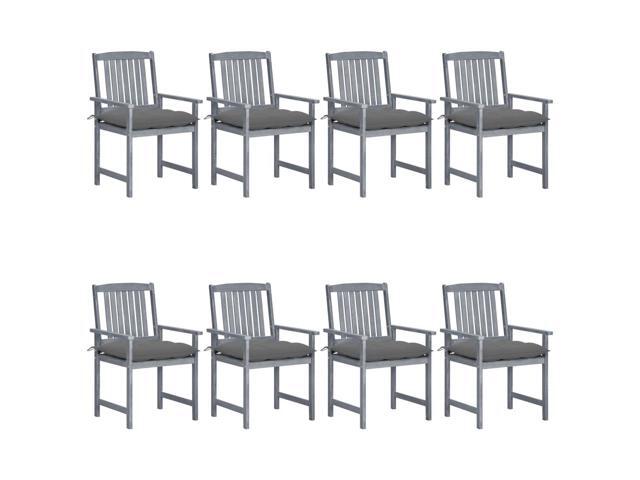 Click here for vidaXL 8x Solid Acacia Wood Patio Chairs with Cush... prices