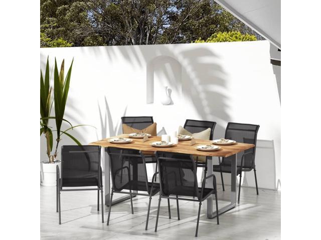 Click here for vidaXL Patio Chairs 6 Pcs Outdoor Dining Stack Cha... prices