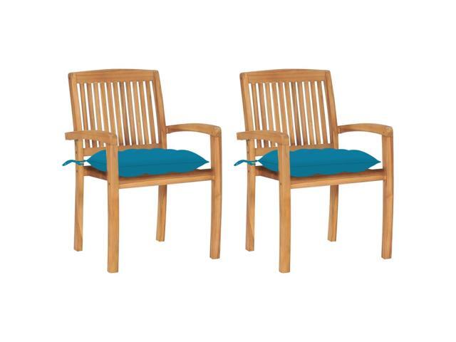Click here for vidaXL 2x Solid Teak Wood Patio Chairs with Light... prices