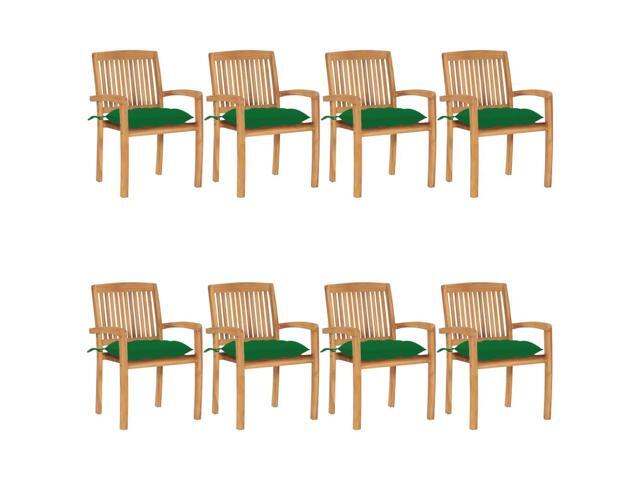 Click here for vidaxL 8x Solid Teak Wood Stacking Patio Chairs wi... prices