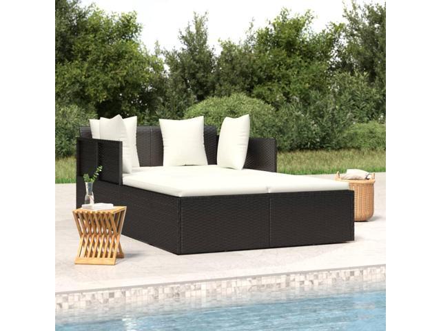 Click here for Sunbed with Cushions 71.7x46.5x24.8 Poly Rattan -... prices