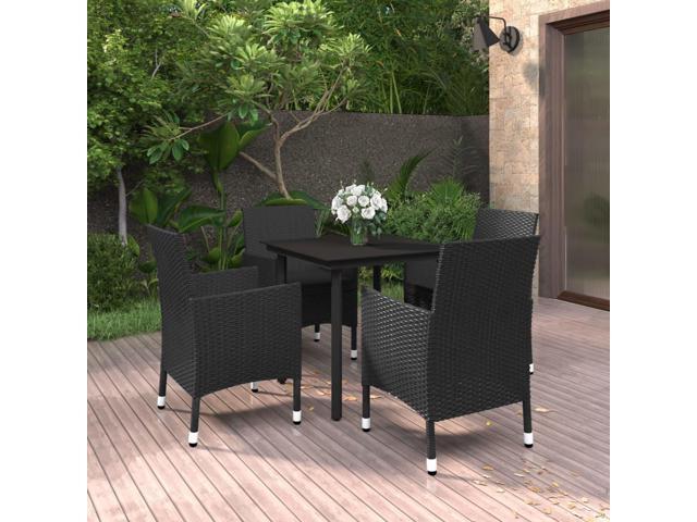 Click here for vidaXL Patio Dining Set 5 Piece with Cushions Poly... prices
