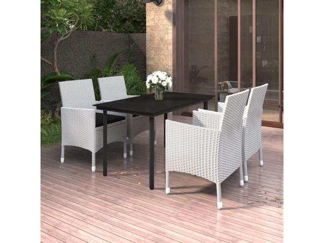 Click here for vidaXL Patio Dining Set 5 Piece with Cushions Poly... prices