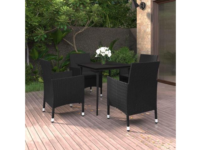 Click here for vidaXL Patio Dining Set 5 Piece with Cushions Poly... prices
