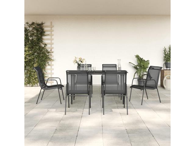 Click here for vidaXL Patio Dining Set Outdoor Furniture 7 Piece... prices