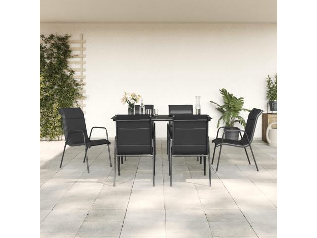 Click here for vidaXL Patio Dining Set Outdoor Furniture 7 Piece... prices
