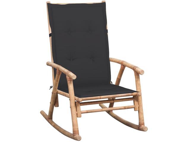 Click here for vidaXL Rocking Chair with Cushion Bamboo Outdoor G... prices