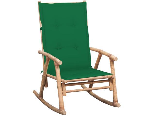 Click here for vidaXL Rocking Chair with Cushion Bamboo Outdoor G... prices
