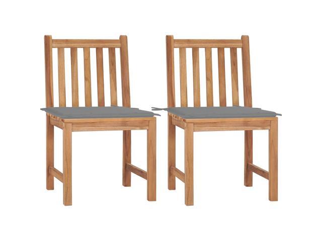 Click here for vidaXL 2x Solid Teak Wood Patio Chairs with Cushio... prices