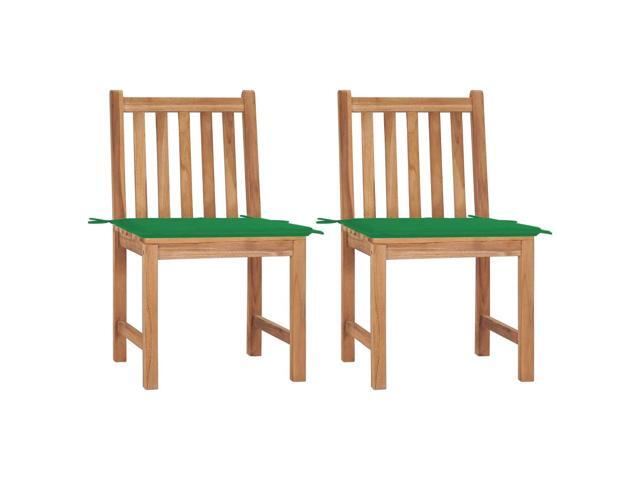 Click here for vidaXL 2x Solid Teak Wood Patio Chairs with Cushio... prices