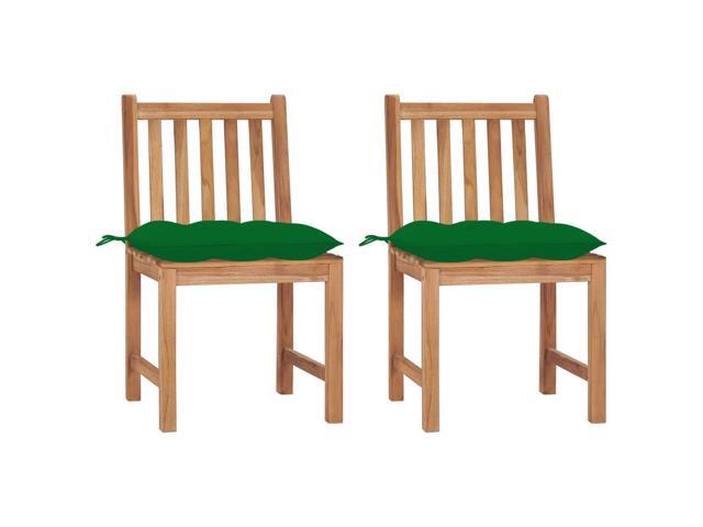Click here for vidaXL 2x Solid Teak Wood Patio Chairs with Cushio... prices