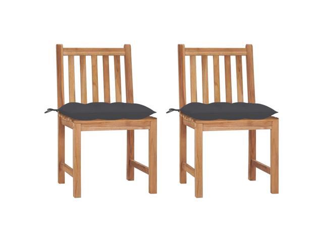 Click here for vidaXL 2x Solid Teak Wood Patio Chairs with Cushio... prices