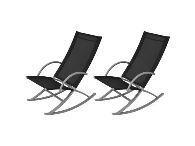 Click here for vidaXL Patio Rocking Chairs 2 pcs Steel and Textil... prices