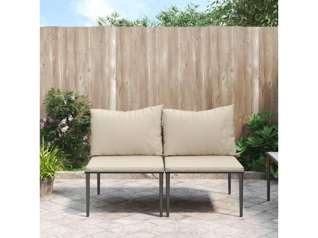 Click here for vidaXL Patio Furniture 2 Pcs Sectional Sofa with C... prices