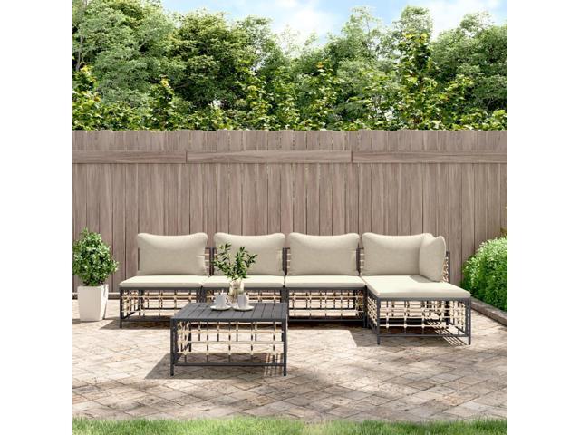 Click here for vidaXL Patio Furniture Set 6 Piece Sofa with Cushi... prices