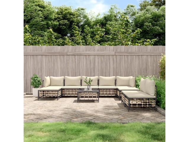 Click here for vidaXL Patio Furniture Set 10 Piece Sofa with Cush... prices
