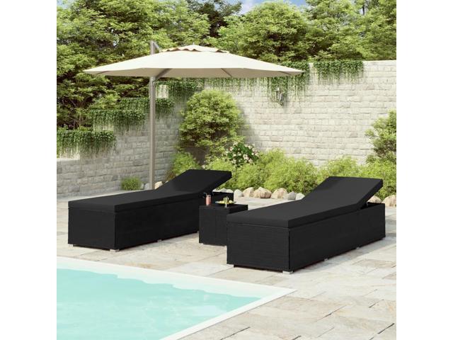 Click here for vidaXL Patio Sun Lounger Pool Sunbed with Tea Tabl... prices