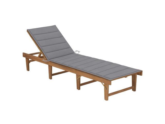 Click here for vidaXL Solid Wood Acacia Folding Sun Lounger with... prices