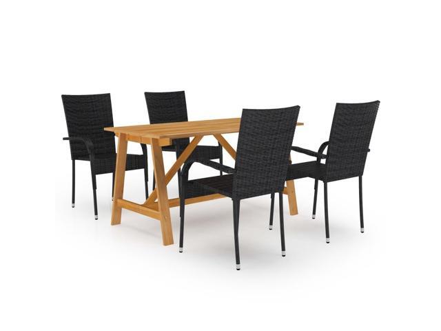Click here for vidaXL Patio Dining Set 5 Piece Outdoor Dining Tab... prices