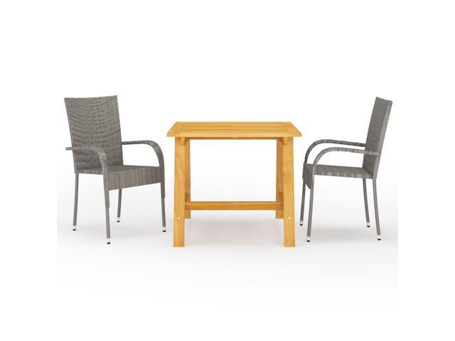 Click here for vidaXL Patio Dining Set 3 Piece Patio Table and Ch... prices