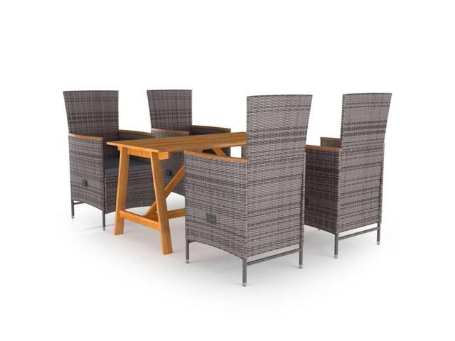 Click here for vidaXL Patio Dining Set 5 Piece Table and Chairs P... prices