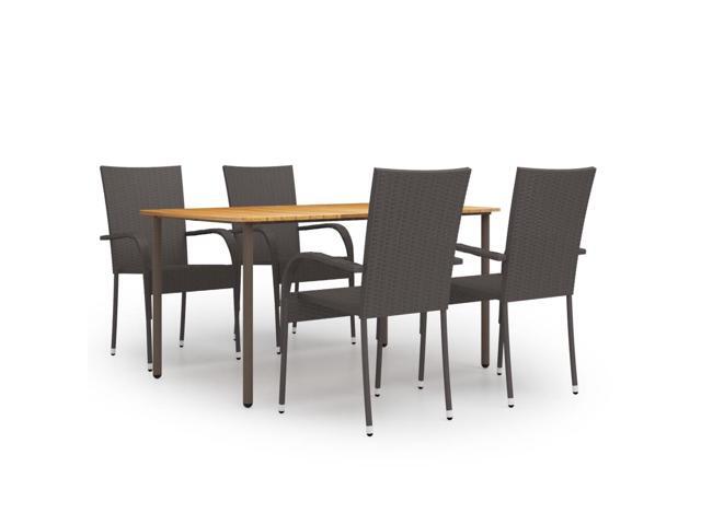 Click here for vidaXL Patio Dining Set 5 Piece Dining Table and C... prices