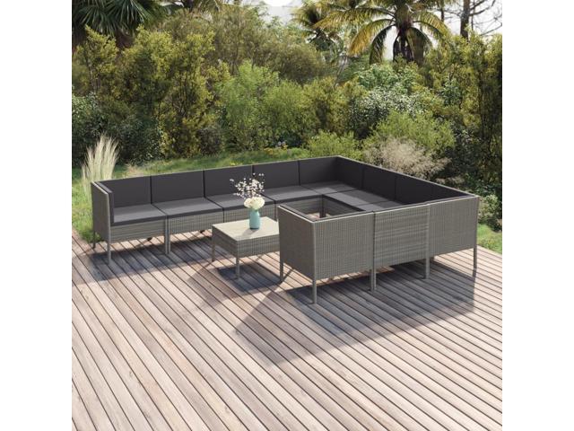 Click here for vidaXL Patio Lounge Set 11 Piece Sectional Sofa fo... prices