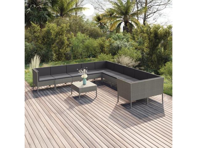 Click here for vidaXL Patio Lounge Set 11 Piece Sectional Sofa fo... prices