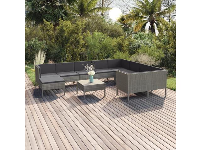 Click here for vidaXL Patio Lounge Set 11 Piece Sectional Sofa fo... prices