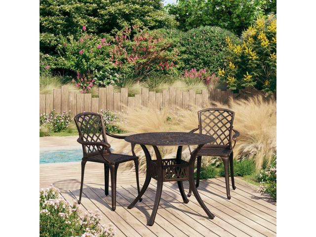 Click here for vidaXL Patio Bistro Set Outdoor Bistro Table 3 Pie... prices