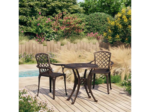 Click here for vidaXL Patio Bistro Set Outdoor Bistro Table 3 Pie... prices