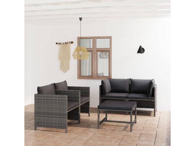 Click here for vidaXL Patio Lounge Set 5 Piece Sectional Sofa wit... prices