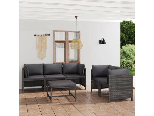 Click here for vidaXL Patio Lounge Set 6 Piece Sectional Sofa wit... prices