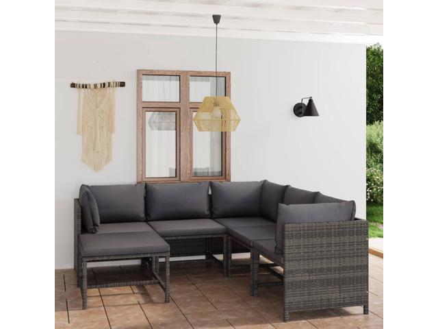 Click here for vidaXL Patio Lounge Set 6 Piece Sectional Sofa wit... prices