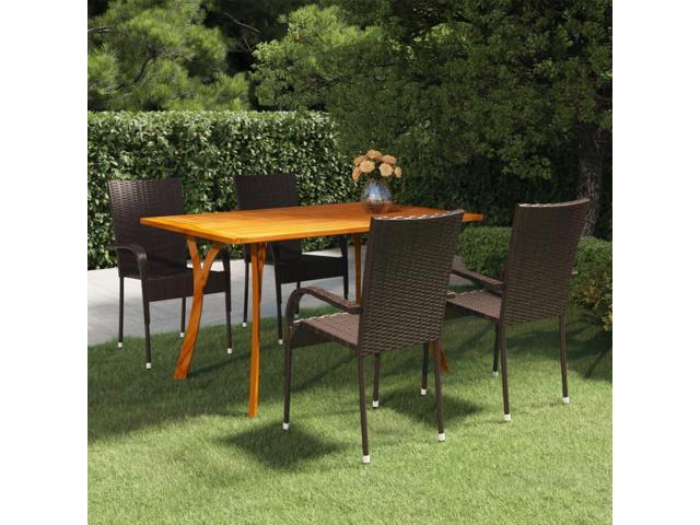 Click here for vidaXL Patio Dining Set Outdoor Dining Set Table a... prices