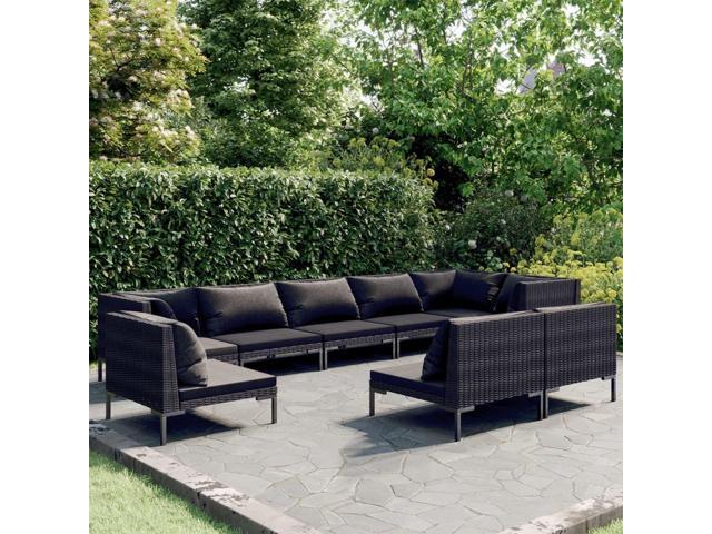 Click here for vidaXL Patio Lounge Set Outdoor Sectional Sofa 9 P... prices