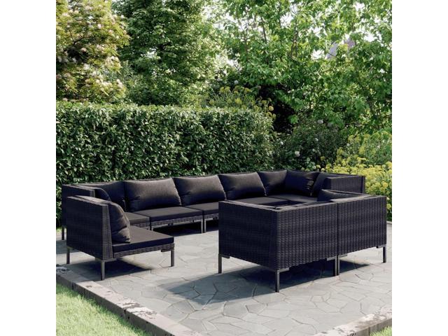 Click here for vidaXL Patio Lounge Set Outdoor Sectional Sofa 9 P... prices