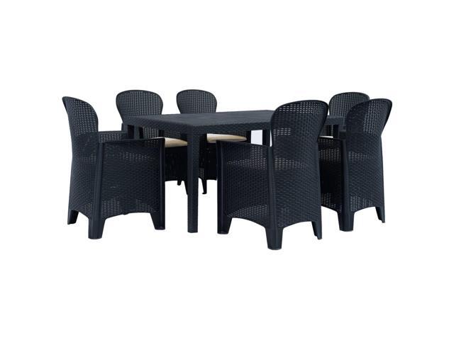 Click here for vidaXL Patio Dining Set 7 Piece Furniture Set Tabl... prices