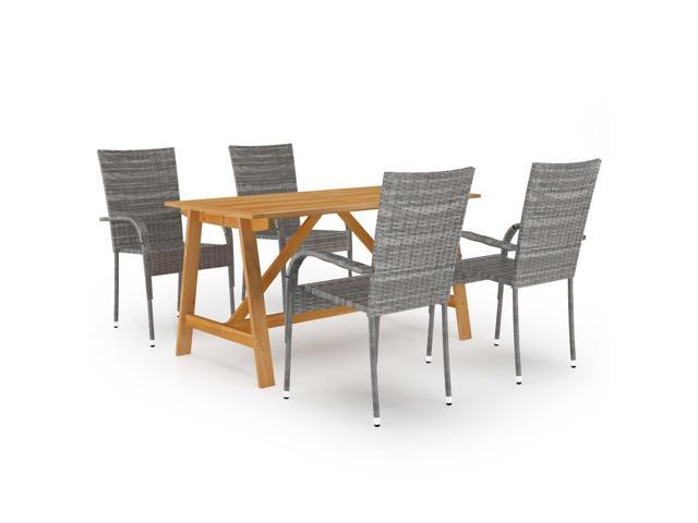 Click here for vidaXL Patio Dining Set 5 Piece Outdoor Dining Tab... prices