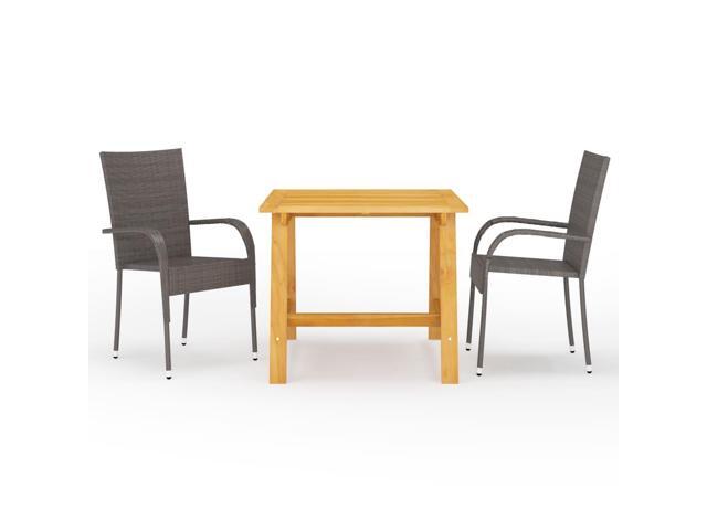 Click here for vidaXL Patio Dining Set 3 Piece Patio Table and Ch... prices