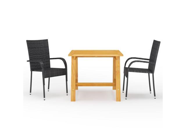 Click here for vidaXL Patio Dining Set 3 Piece Patio Table and Ch... prices