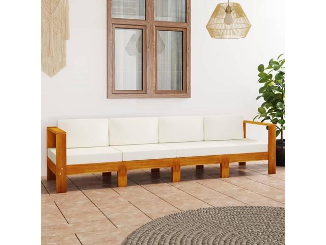 Click here for vidaXL Patio Sofa Outdoor Sofa with Cream White Cu... prices