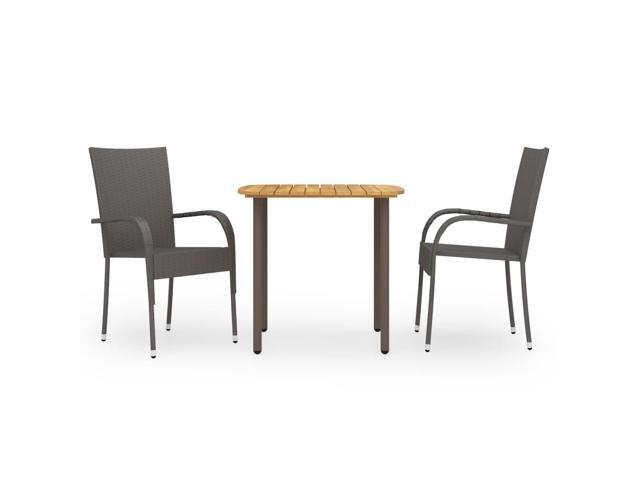 Click here for vidaXL Patio Dining Set 3 Piece Dining Table and C... prices