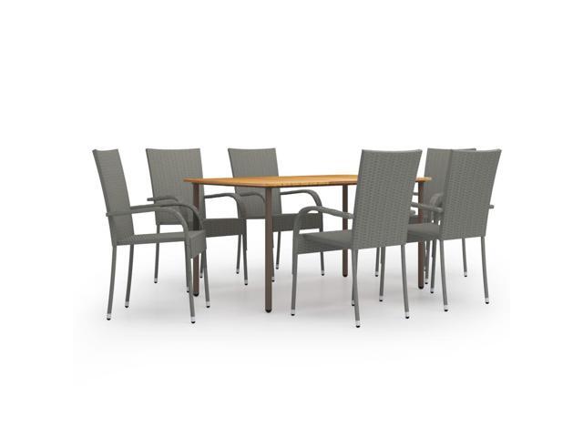 Click here for vidaXL Patio Dining Set 7 Piece Outdoor Table and... prices