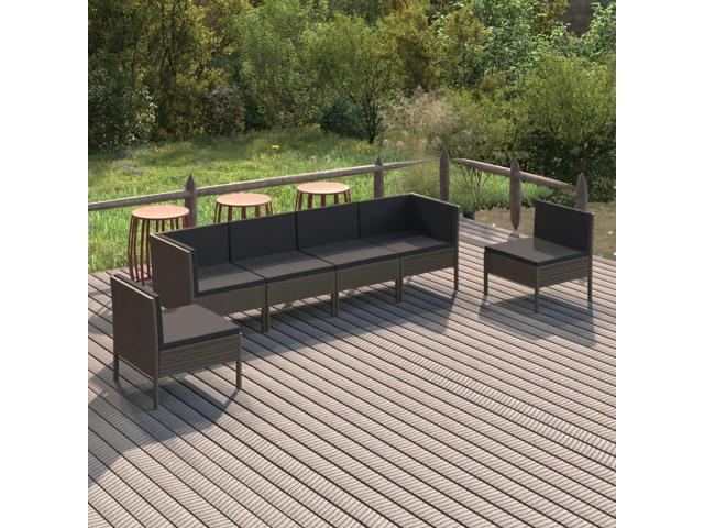 Click here for vidaXL Patio Lounge Set 6 Piece Sectional Sofa for... prices