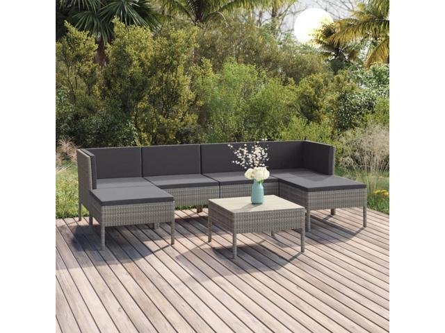 Click here for vidaXL Patio Lounge Set 7 Piece Sectional Sofa for... prices